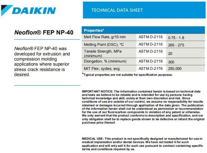 Daikin Neoflon Fep Np 30np 40 Np30np40 Fluoropolymer Resin Zhejiang Zhongfu Industrial Limited