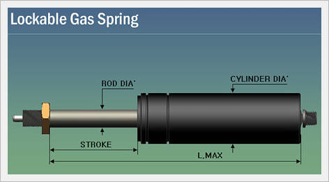 Lockable Gas Spring(id:4598925) Product details - View Lockable Gas ...