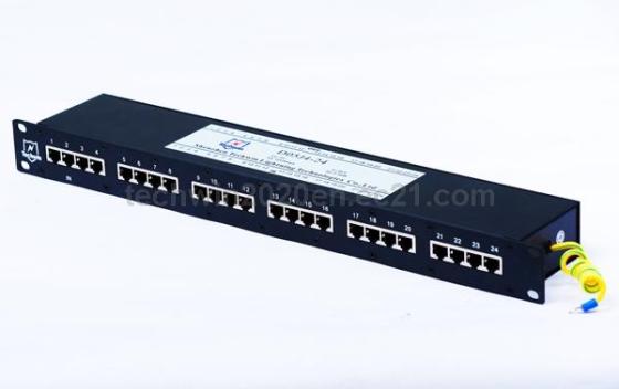 Techwin 19 Inch Rack-mounted Switch Surge Arrester Cat5e RJ45 Protector ...