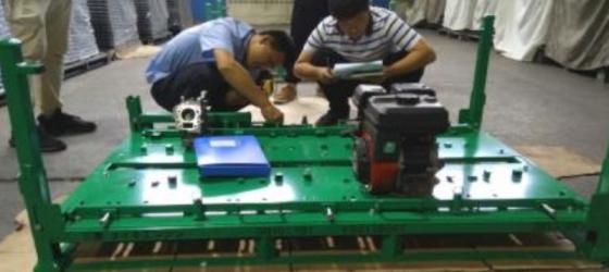 Customize Warehouse Sliding Engine Storage Rack Metal Pallet, Logistics ...